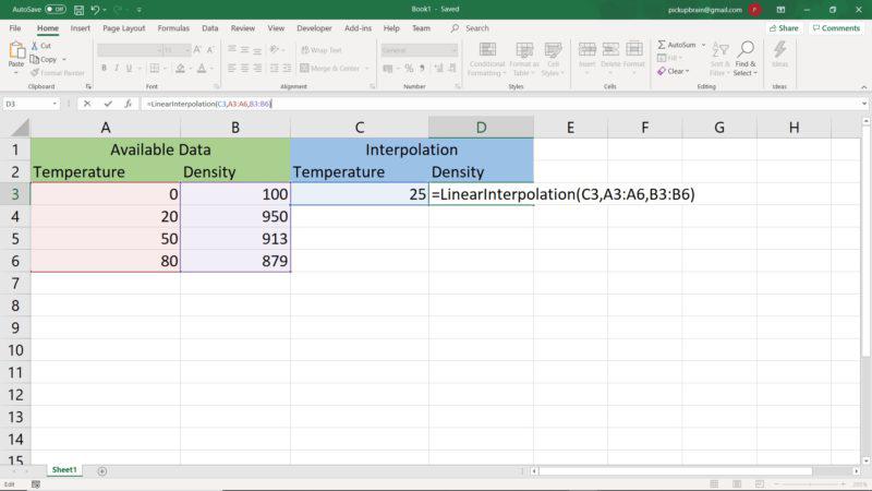 Automated interpolation formula for Excel: Define excel interpolate ...
