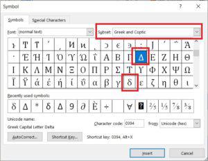 Four methods to type Delta in Word (Δ/δ): Alt X, Alt Code, Insert ...