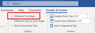 How to Insert Header Only on First Page of Ms Word document ...