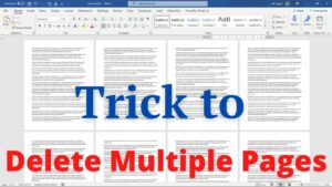 Shortcut to delete multiple page (range of pages) in Ms Word ...