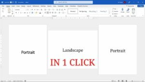 1 click to make one page landscape in Ms Word [solved] - PickupBrain ...