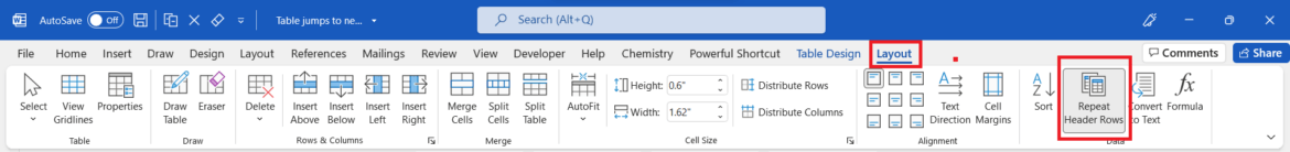 Word table always starting from next page: 4 causes and how to stop it ...