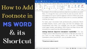 How to add a footnote in Ms Word and its shortcut (Mac, Windows & Web ...