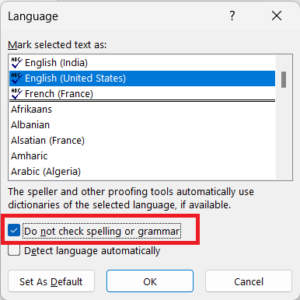 Disable spell check for paragraph or text in Ms Word [2022] - PickupBrain: Be Smart