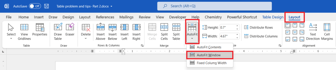 Bring back Ms Word table from outside margin - PickupBrain: Be Smart
