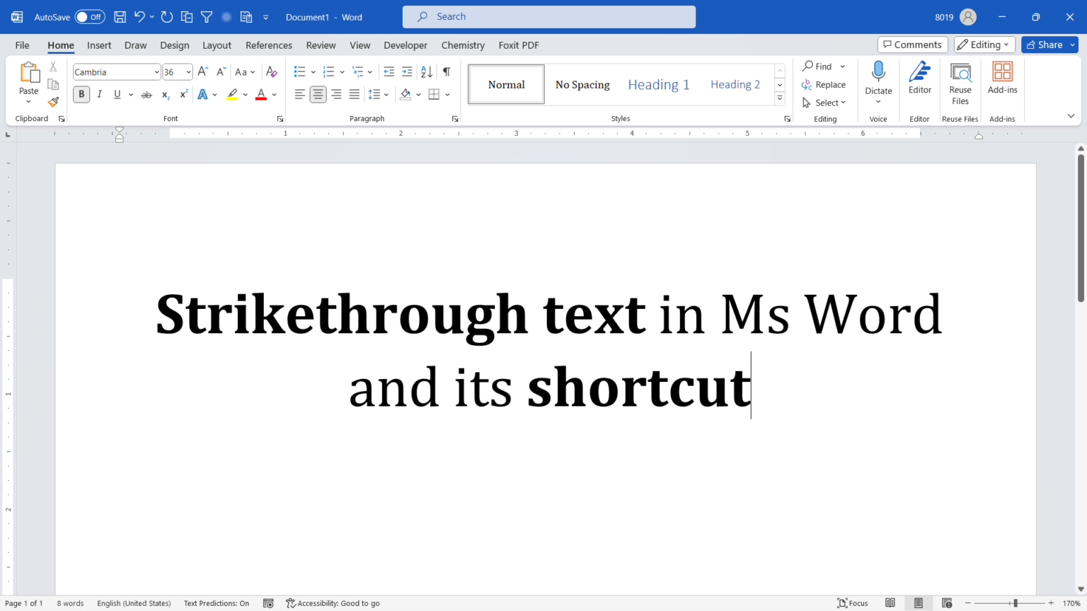 Strikethrough Text in Word: 5 Different Methods and Shortcuts ... Strikethrough Text in Word: 5 Different Methods and Shortcuts ...
