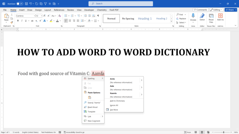 Mastering Spell Check How To Add Words To The Dictionary In Ms Word