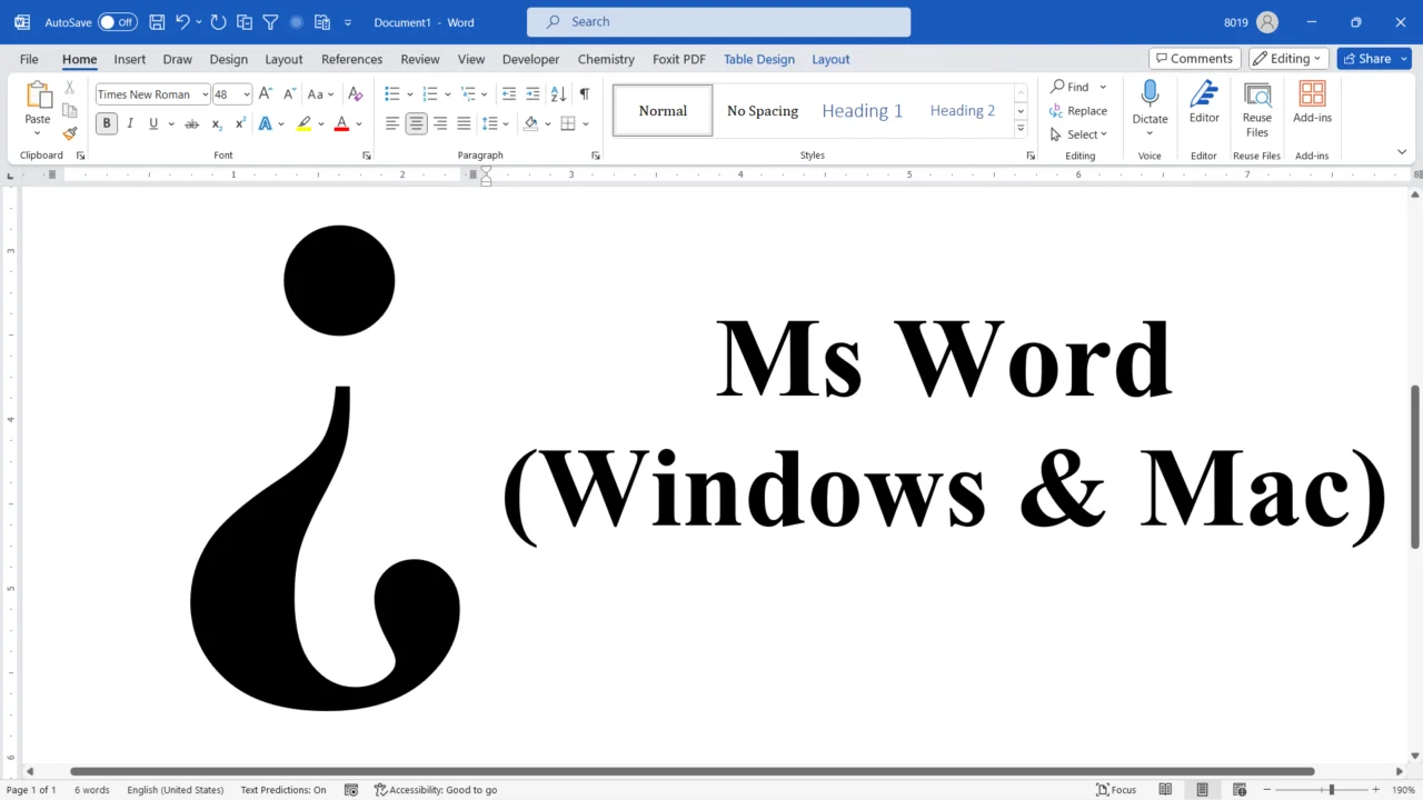 Different Ways to Insert Inverted Question Mark in MS Word