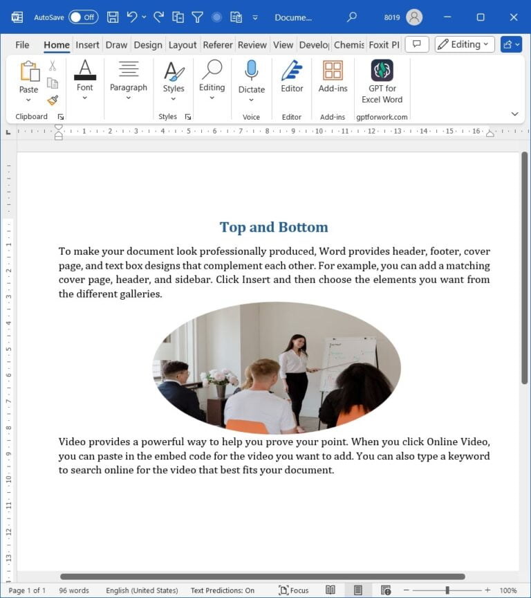 Understanding Different Types Text Wrapping Options in MS Word