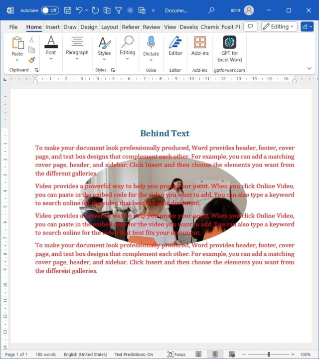 Understanding Different Types Text Wrapping Options in MS Word