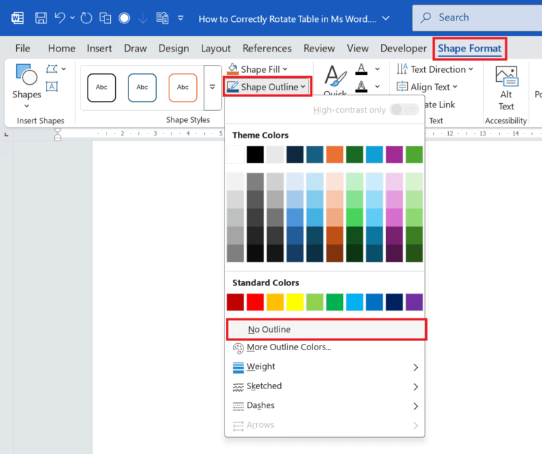 How to Correctly Rotate a Table in Microsoft Word Without Losing ...