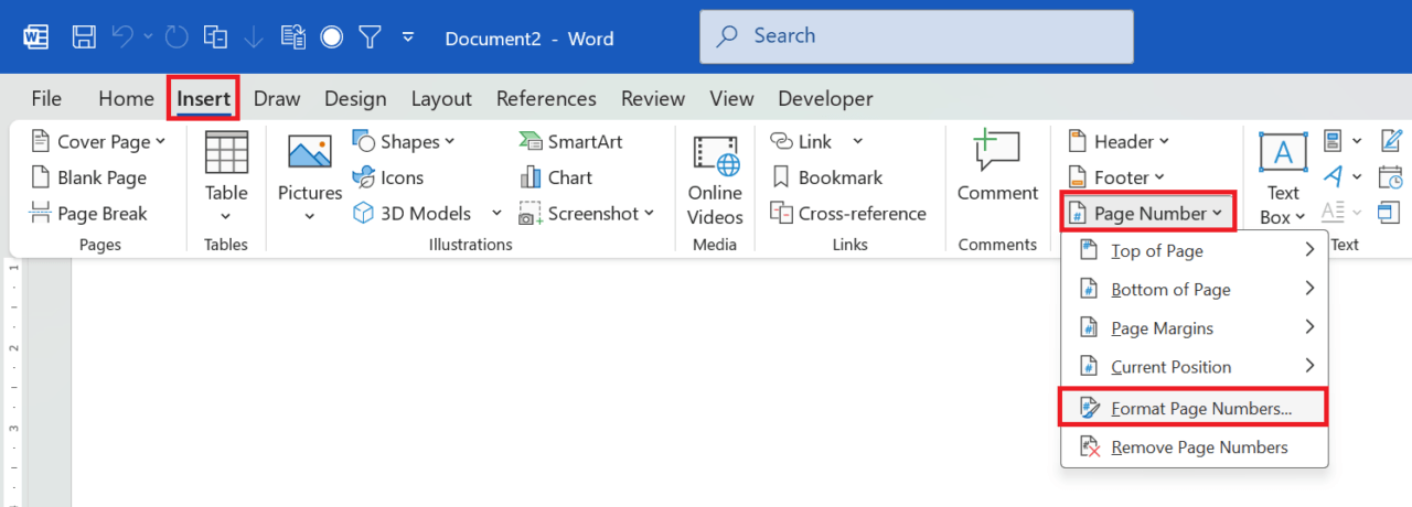 How to Start Page Numbering from the Second Page in Ms Word - PickupBrain: Be Smart